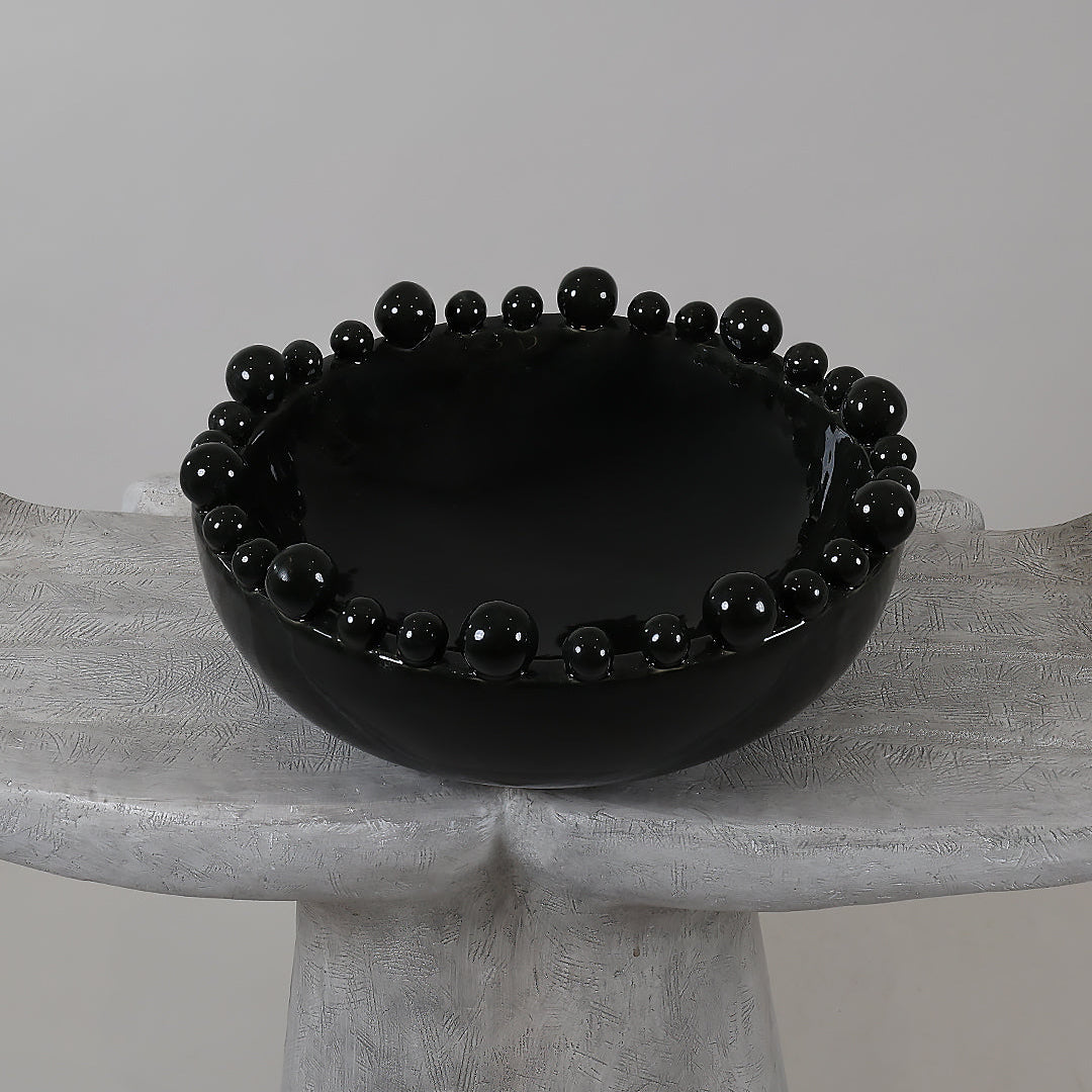 Black Bobble Edge Bowl