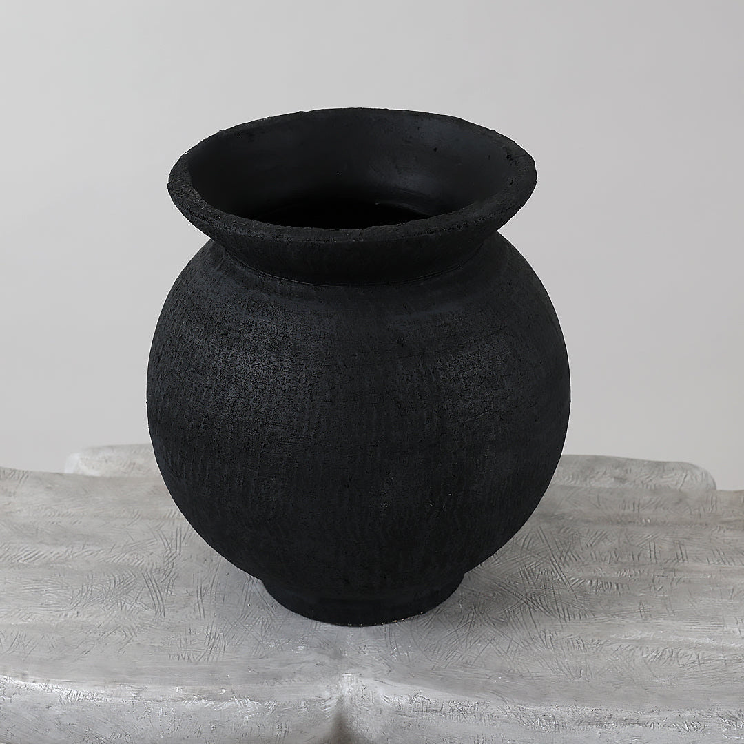 Jet Terracotta Vase